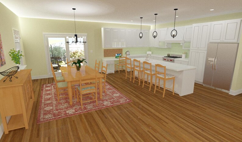 English Cottage Open Concept 3BR/2BA 1,844 Sf - Etsy