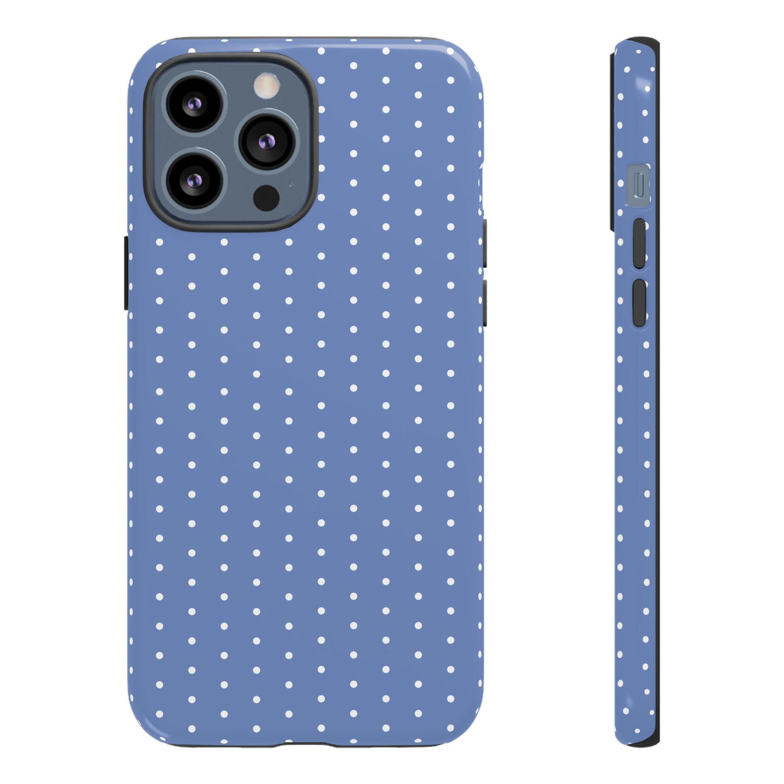 Blue Polka Dot Phone Case: Minimalist iPhone & Samsung Cover - Etsy