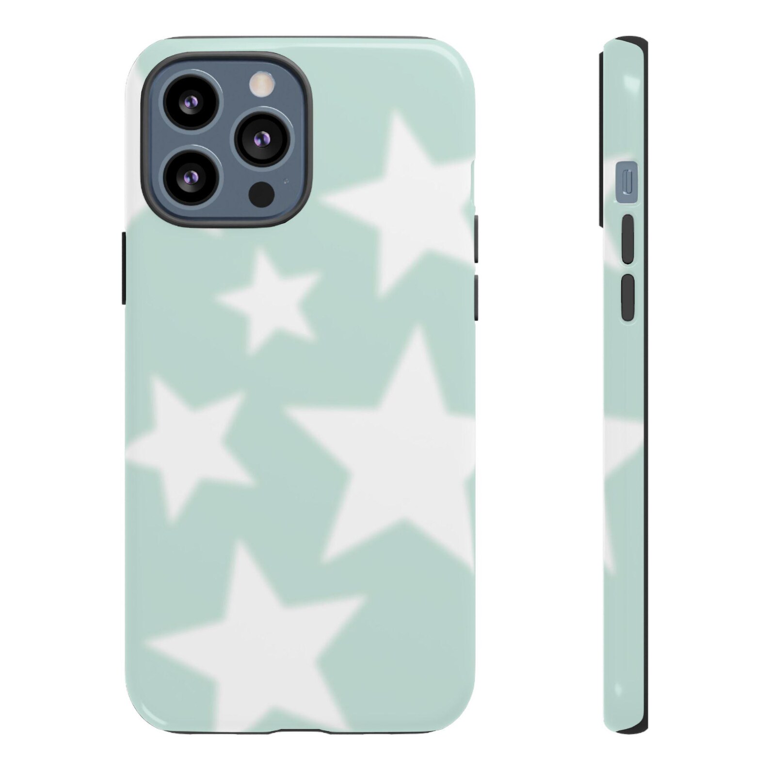 Mint Green Star Phone Case - Aesthetic Starry Phone Cover - Case/cover ...