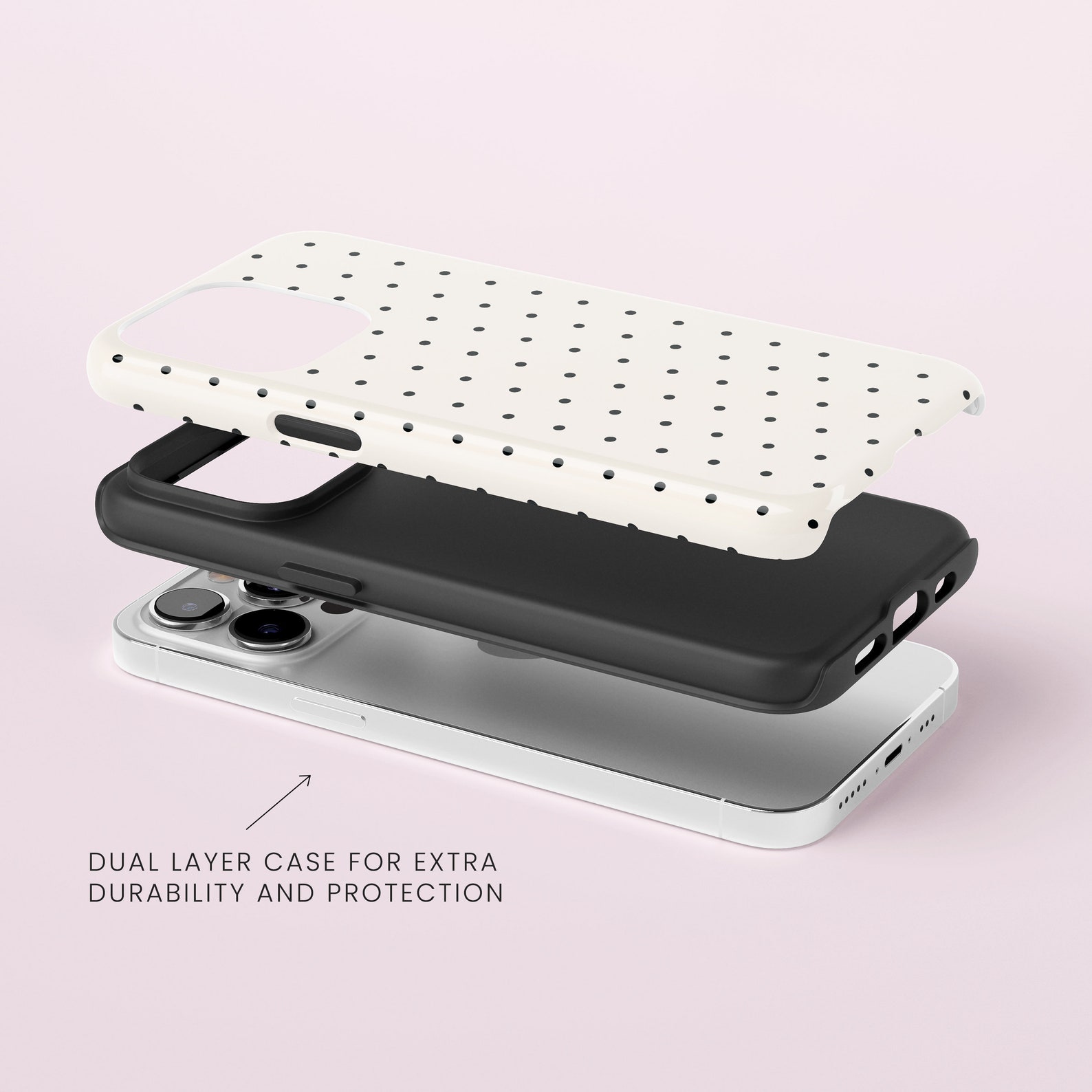 Charming Polka Dot Phone Case for iPhone 15 14 13 12 11 X XR 8pro Max ...