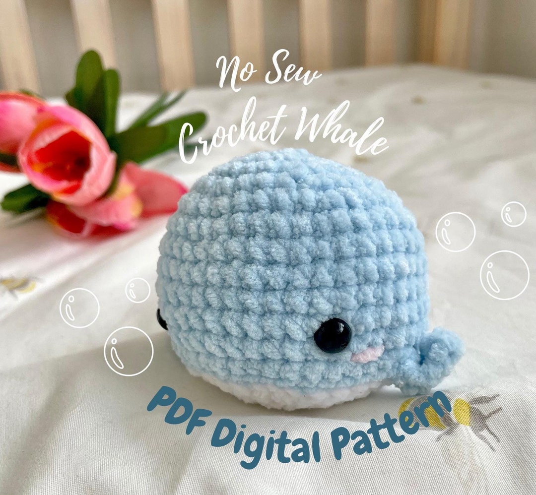 No Sew Whale Crochet Pattern, Quick and Easy Crochet Pattern, Blue ...