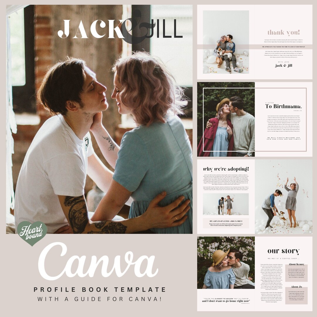 Modern Adoption Mini Profile Template for Canva Customizable DIY ...