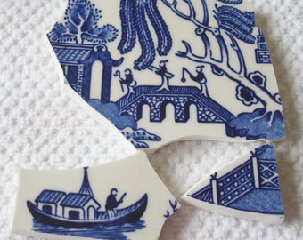 Blue willow tile | Etsy