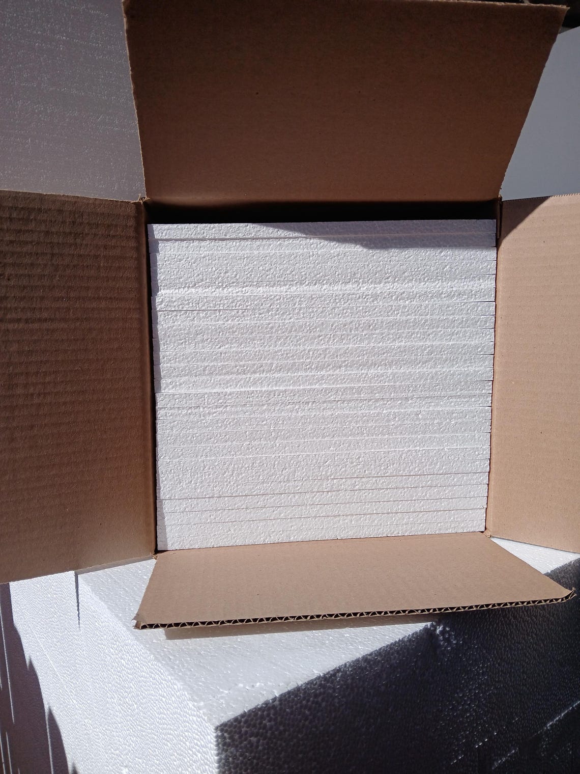 Styrofoam Sheets 12 X 12 X 1/2 Inch 24 Pcs Styrofoam EPS Arts Crafts ...