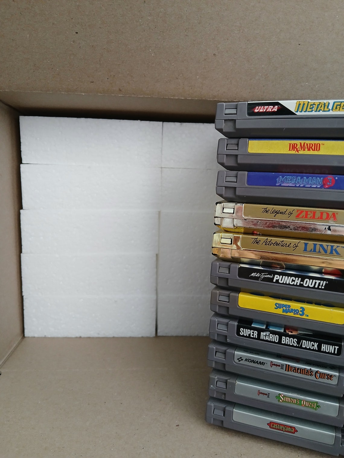 NES Styrofoam Insert Nintendo Game Box Replacement Foam Block- 30 ...