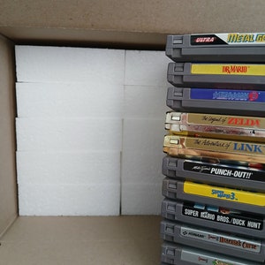 NES Styrofoam Insert Nintendo Game Box Replacement Foam Block- 30 ...