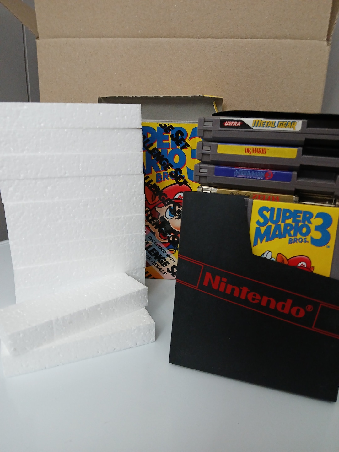 NES Styrofoam Insert Nintendo Game Box Replacement Foam Block- 30 ...