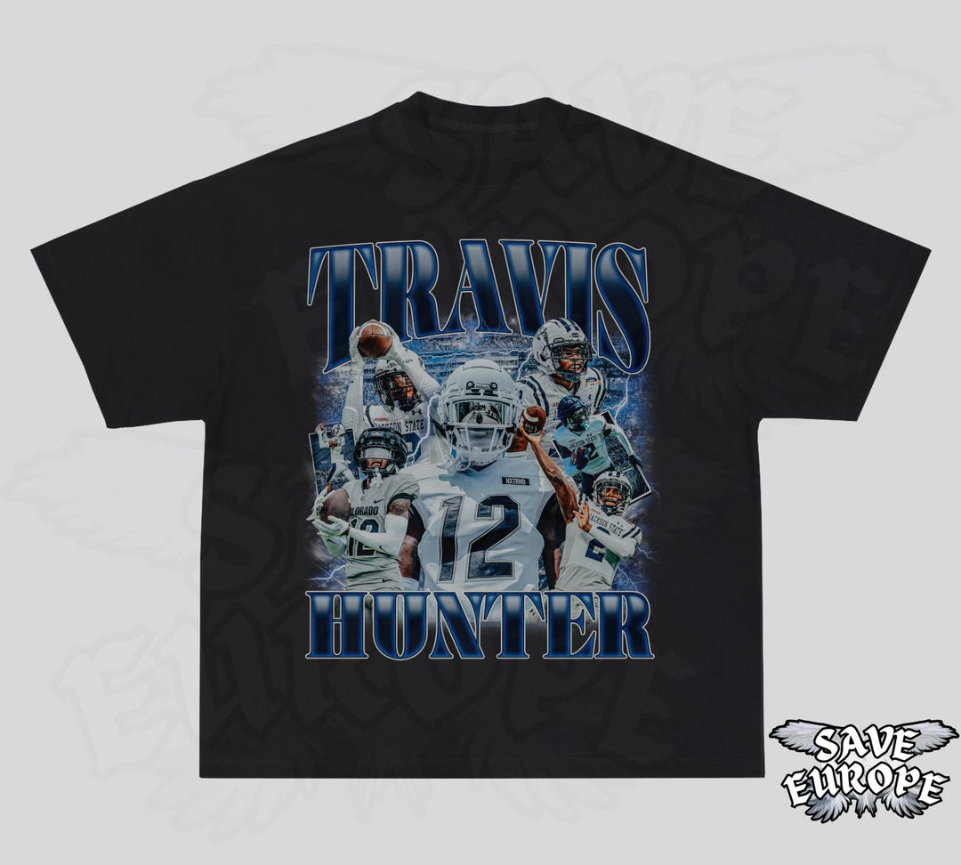 Travis Hunter Vintage Bootleg Tshirt, 90s Retro Travis Hunter Graphic ...