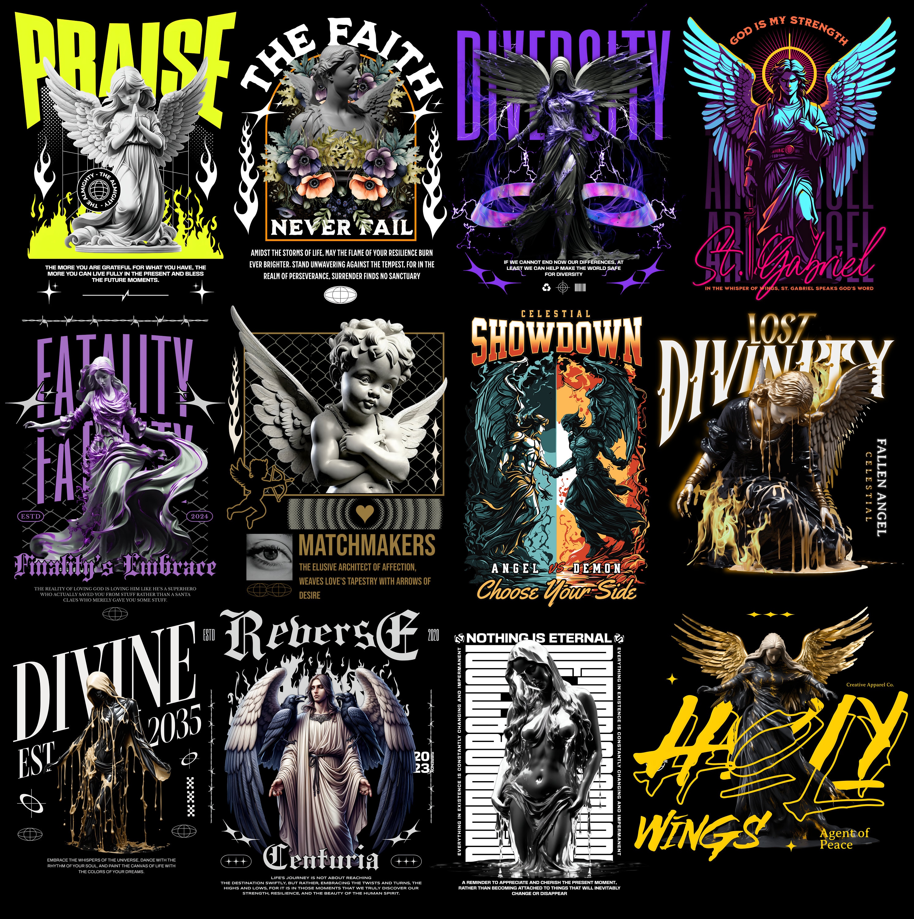 80+ Angel Streetwear T-shirts Designs, Pop Culture Designs, Graphic ...