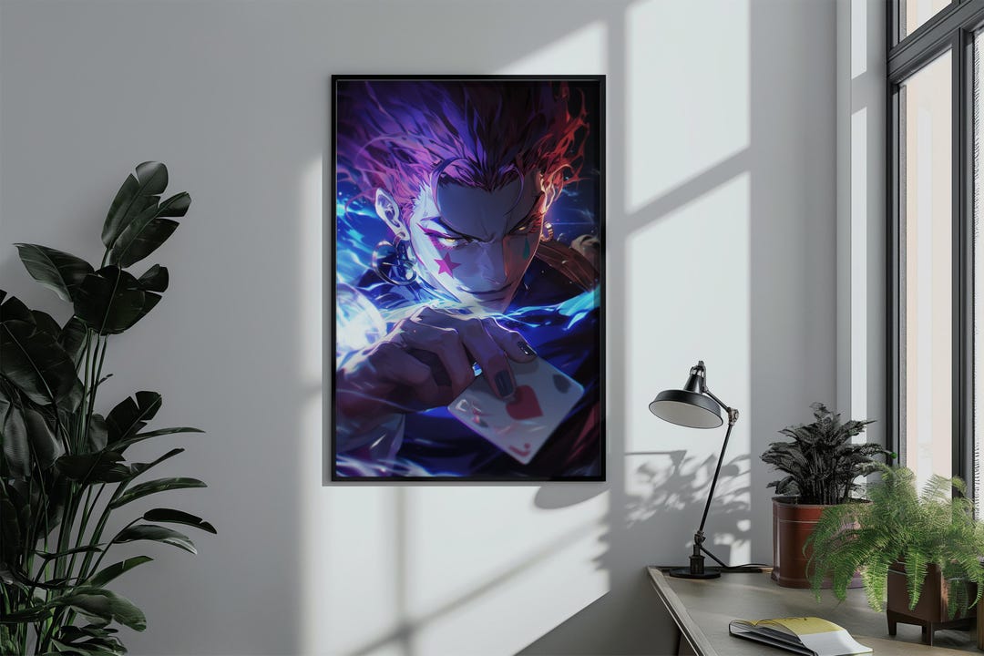 Hisoka Morow Poster, Hunter x Hunter Dekor, Hisoka Morow Wandkunst ...