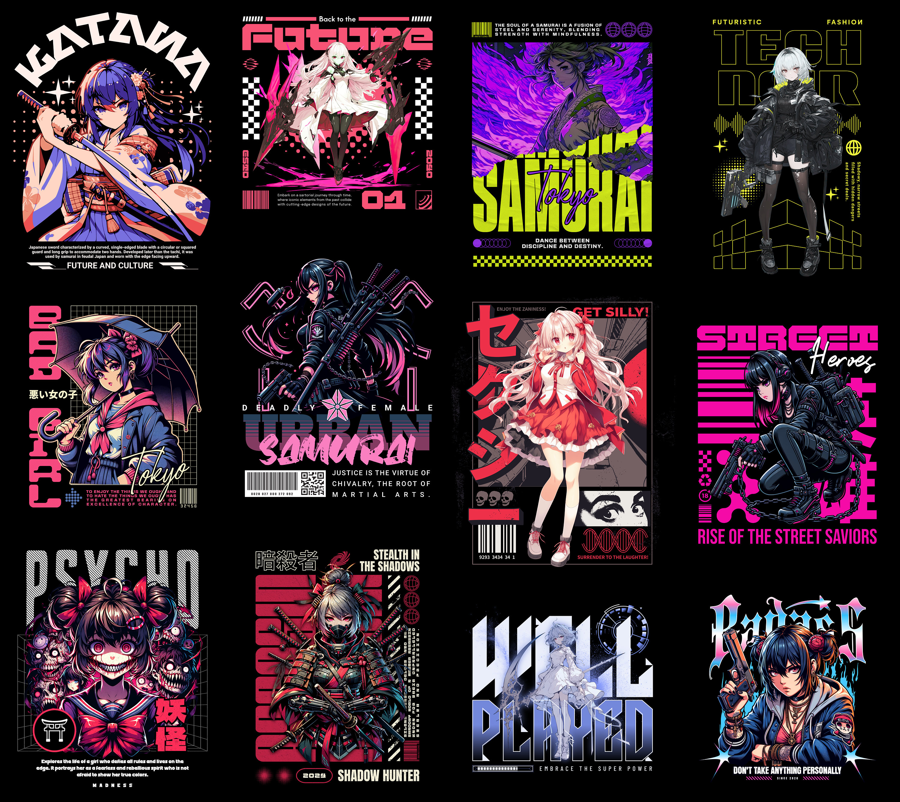 80+ Anime T-shirt Designs, Anime Streetwear Designs, High Quality Anime ...