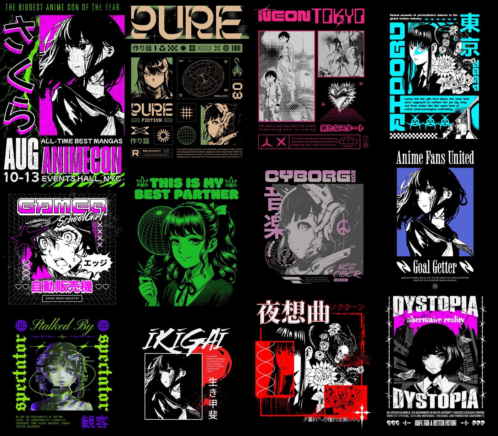 80+ Anime T-shirt Designs, Anime Streetwear Designs, High Quality Anime ...
