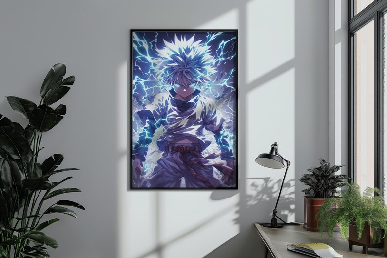Killua Zoldyck Poster, Hunter X Hunter Decor, Killua Zoldyck Anime Wall ...