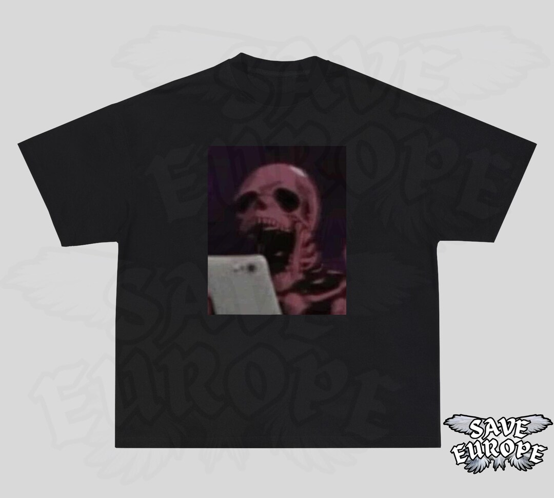 Cringe Skeleton Meme T-shirt, Skeleton Meme Shirt, Skull Meme Shirt ...