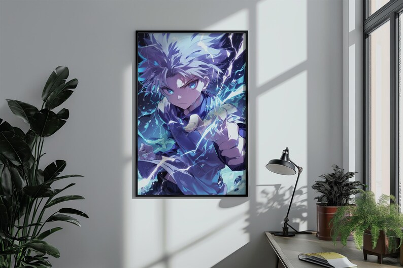 Killua Zoldyck Poster, Hunter X Hunter Decor, Killua Zoldyck Anime Wall ...