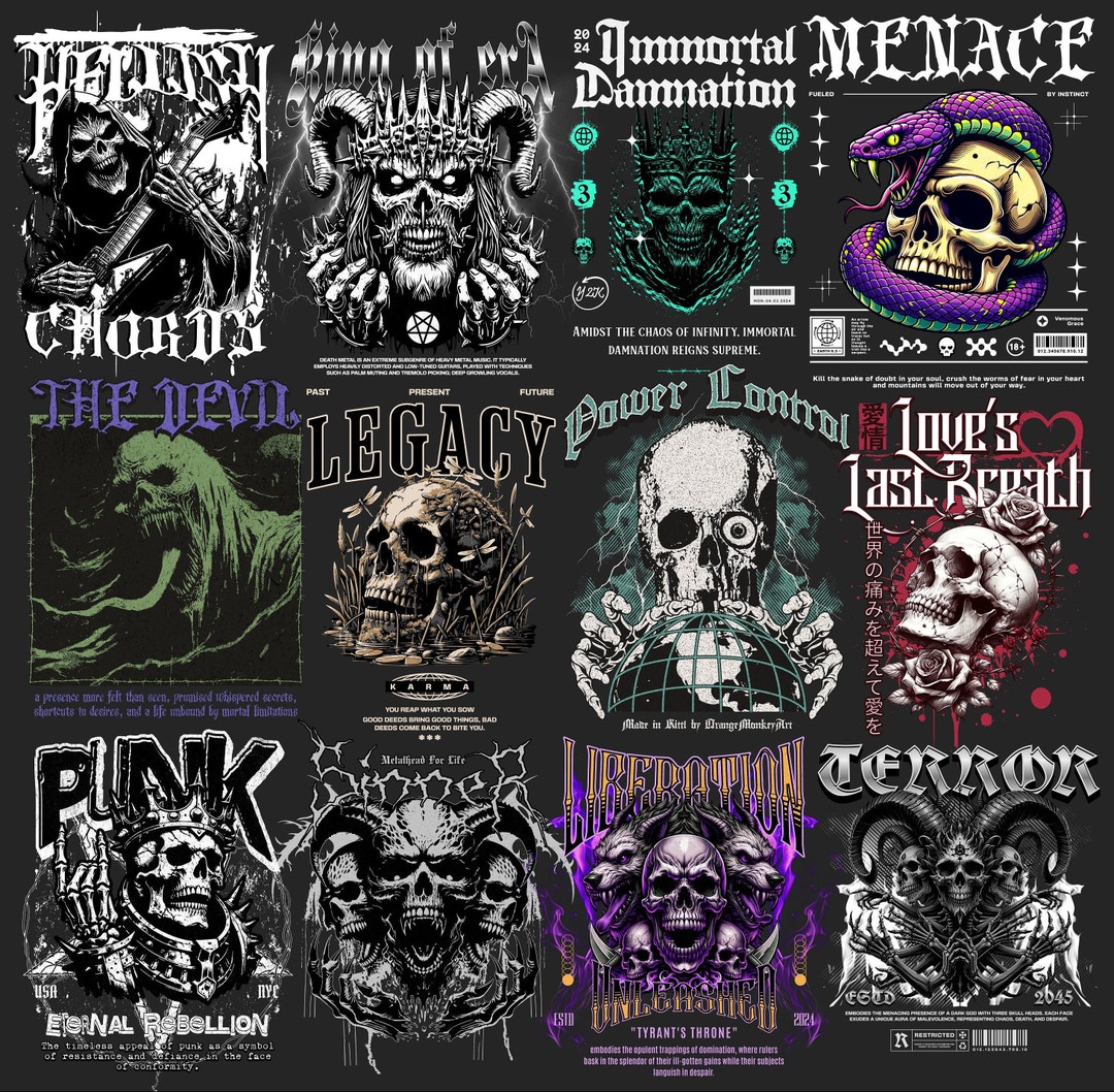 80+ Graphic Streetwear PNG Designs, Goth Emo Designs, Rock Bikers ...