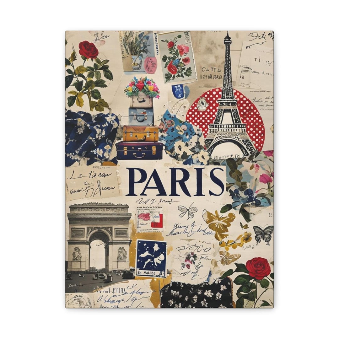 Paris Art, Vintage Paris Wall Decor, Retro French Art Print, Eiffel ...