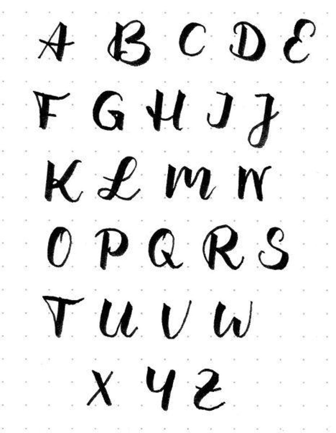 Handlettering Alphabet in Svg, Pretty Alphabet, Pretty Handlettering ...