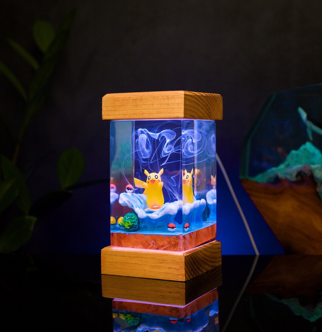 Pikachu Resin Lamp, Pokemon Collection, Personalized Gift, Birthday ...