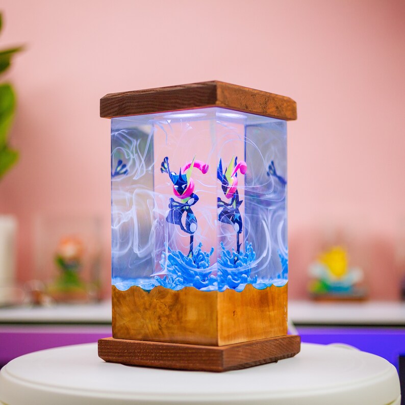 Greninja Pokemon Desk Lamp, Bedroom Lamp, Handmade Lamp for Him ...