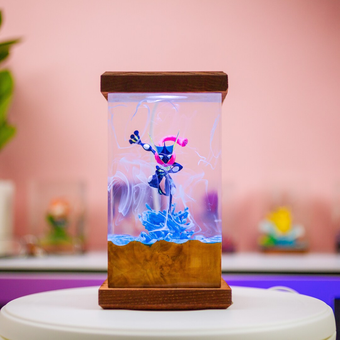 Greninja Pokemon Desk Lamp, Bedroom Lamp, Handmade Lamp for Him ...