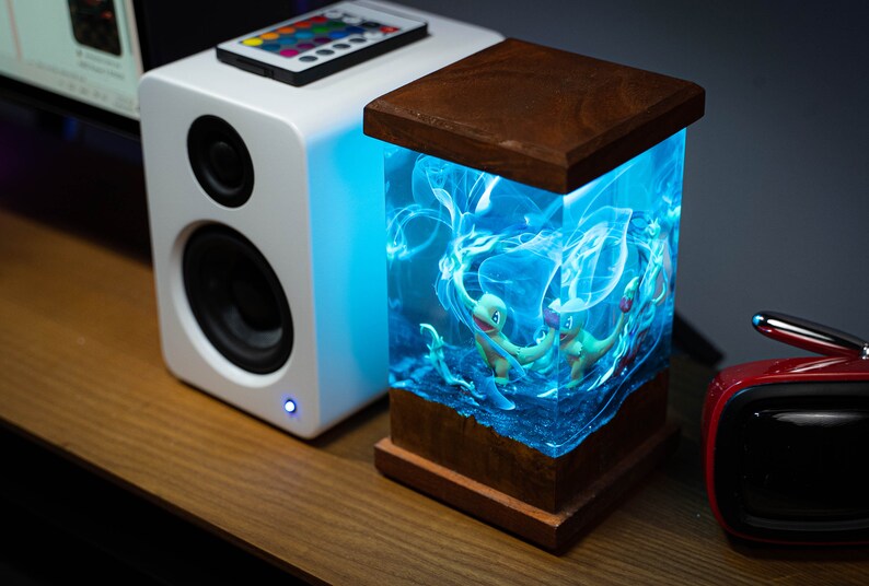 Pokemon Epoxy Lamp, Bedroom Lamp, Lamp for Desk Decor, Gift for Her ...