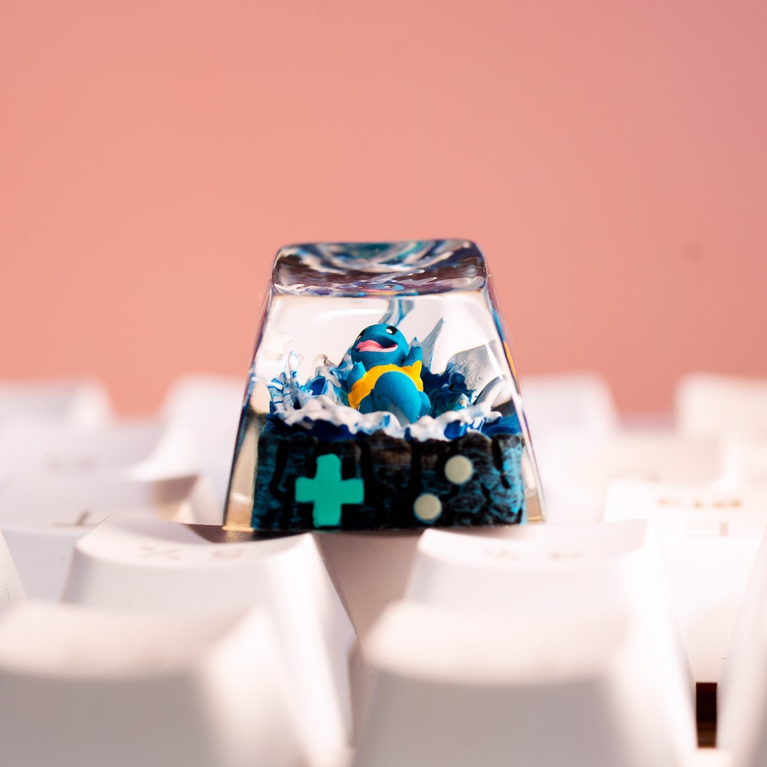Squirtle Keycap Ver 2, Epoxy Resin Keycap, Keycap for Gaming Keyboard ...
