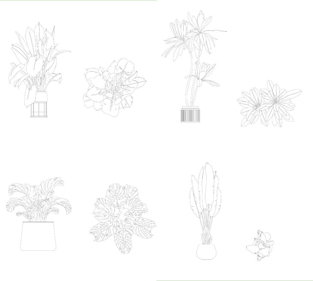 2D PLANTS MODELS for Autocad , Archicad , Architectural and Design ...