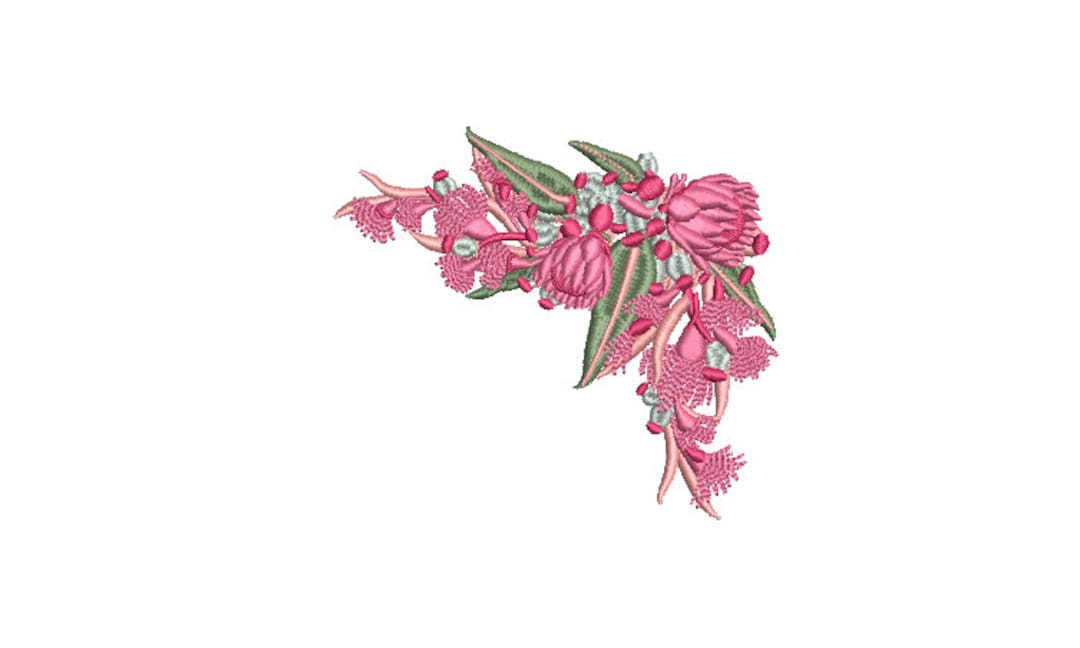 Australian Flowers Machine Embroidery File Design - 4x4 Inch Hoop ...