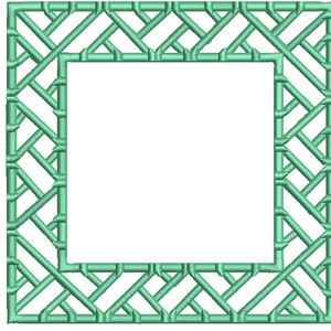 Square Bamboo Monogram Frame -machine Embroidery File Design - 6x10 ...