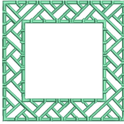 Square Frame Embroidery Design Instant Download - Etsy