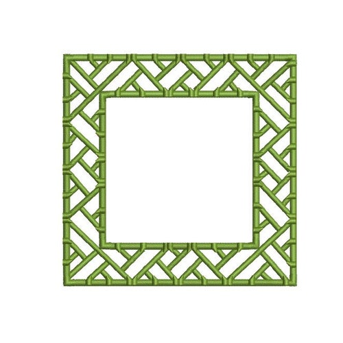 Greek Key Square Monogram Frame Machine Embroidery File - Etsy