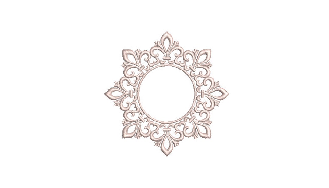 French Monogramframe - Machine Embroidery File Design - 4x4 Inch Hoop ...
