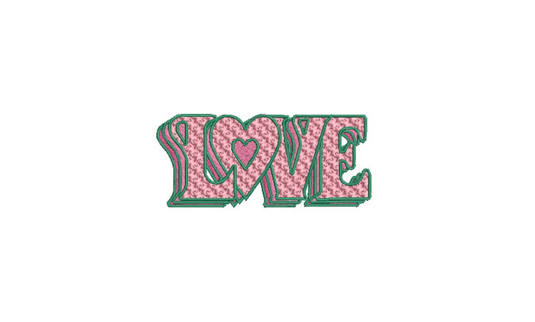 Love Stack Embroidery Machine Embroidery File Design 4x4 Inch Hoop 10cm ...