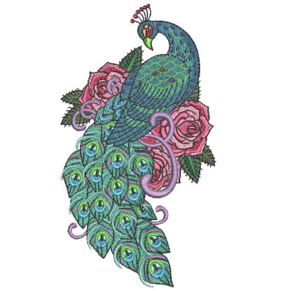 Peacock Embroidery - Etsy
