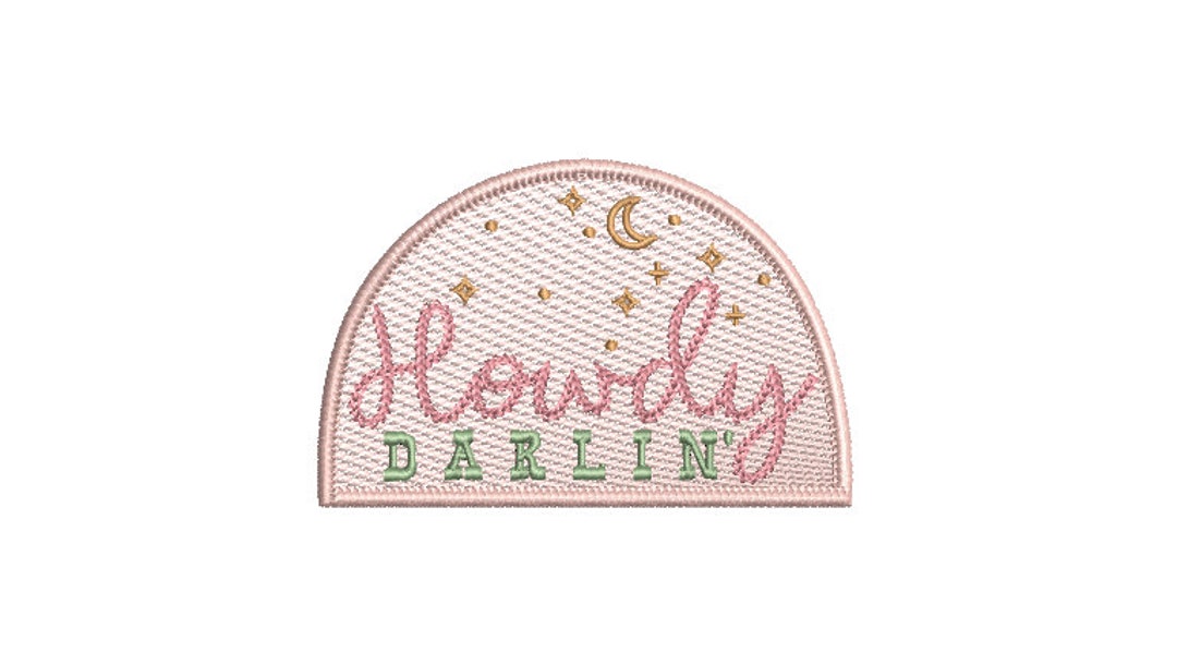 Howdy Darlin Machine Embroidery File Design - 5x7 Inch Hoop - Western ...
