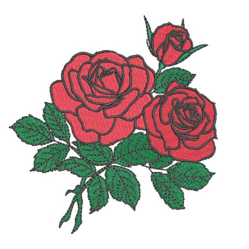Roses Heart Machine Embroidery Design Instant Download PES - Etsy