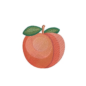 Machine Embroidery Peach - Shaded Peach Embroidery File Design - 4x4 ...
