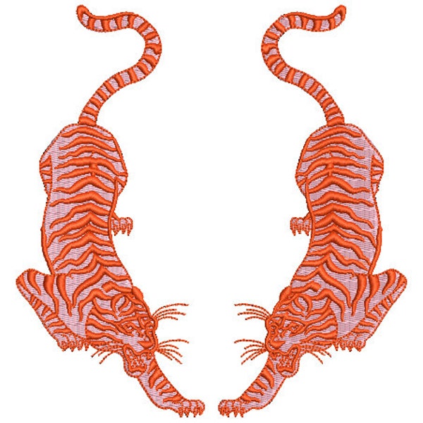 Tigers Embroidery - Etsy