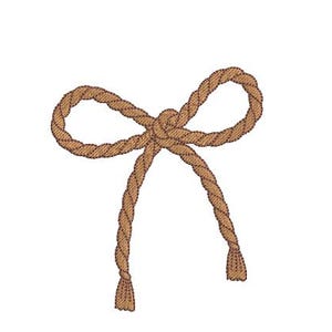 Western Rope Bow Machine Embroidery File Design 4x4 Inch Hoop - Instant ...