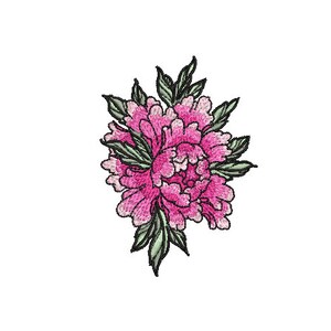Peony Shaded Machine Embroidery File Design 4 X 4 Inch Hoop - Peony ...