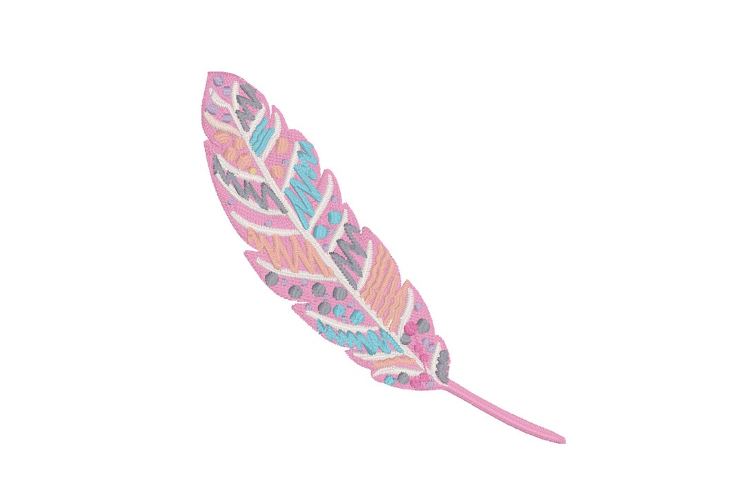 Boho Gypsy Feather Machine Embroidery File Design 4 X 4 Inch Hoop ...