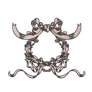 Antique Bow Frame - Machine Embroidery File Design - 4x4 Inch Hoop ...