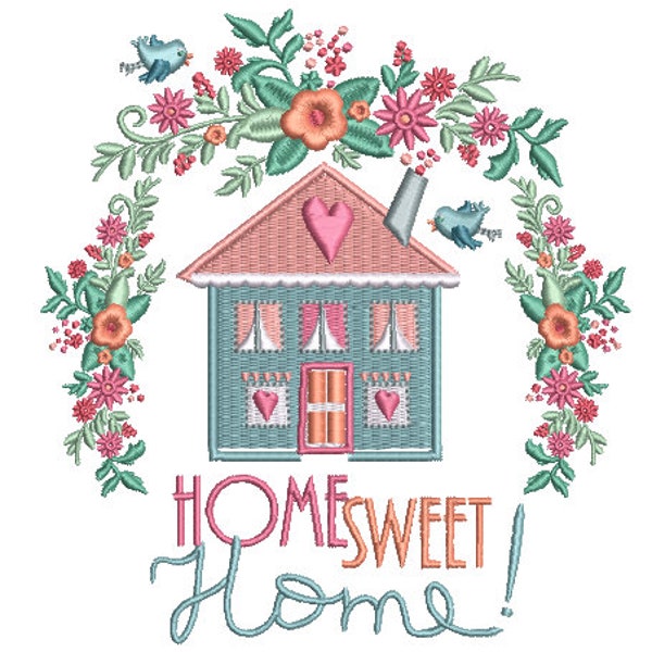 Home Sweet Home Machine Embroidery - Etsy