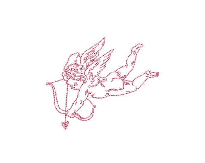 16 Valentine's Day Cupid Embroidery Applique | Love Sewing Design ...