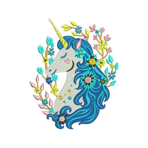 Unicorn Embroidery Design - Machine Embroidery Boho Unicorn - Machine ...