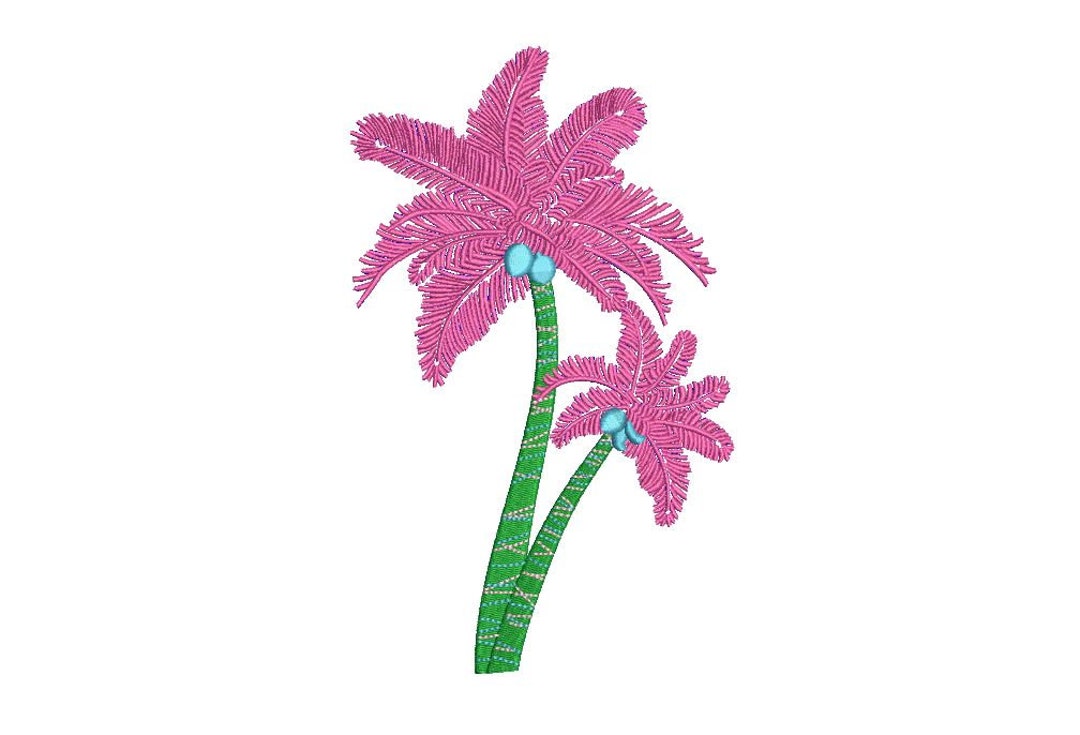 Palm Springs Palms - Machine Embroidery File Design - 5 X 7 Inch Hoop ...