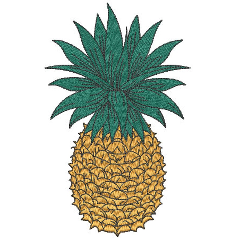 Pineapple Embroidery - Etsy