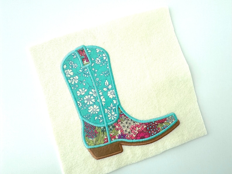 Cowboy Boot Applique Machine Embroidery Design - Cowgirl Boot - 5 X 7 ...