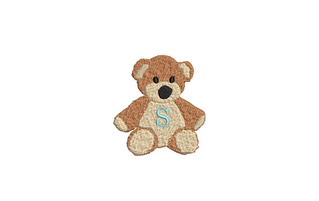 Teddy Bear Machine Embroidery File Design 3x3 Inch Hoop Instant ...